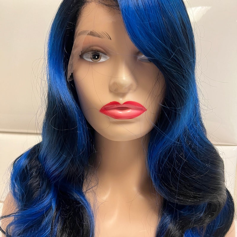 Blue Lace Front Wig - Etsy
