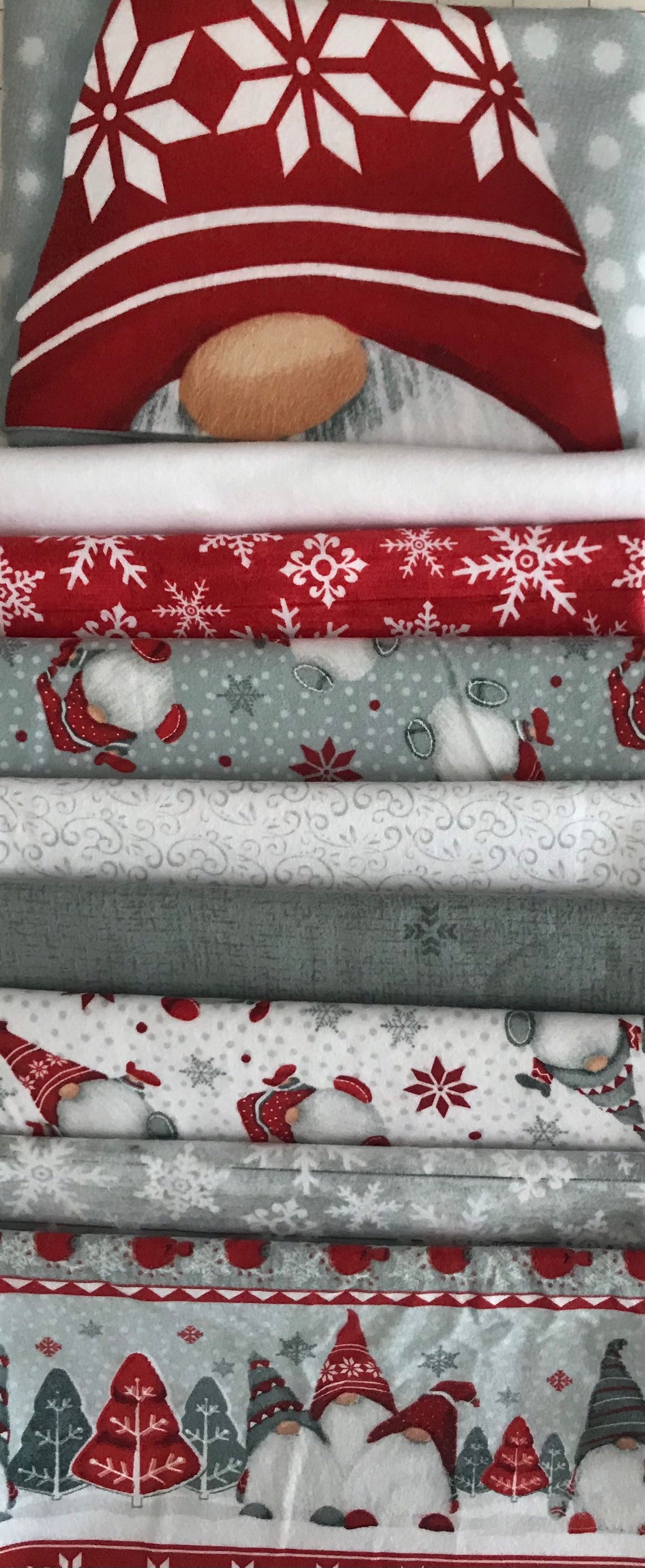 Winter Whimsy Gnomes Flannel Quilt Kit by Shelly Comiskey for - Etsy