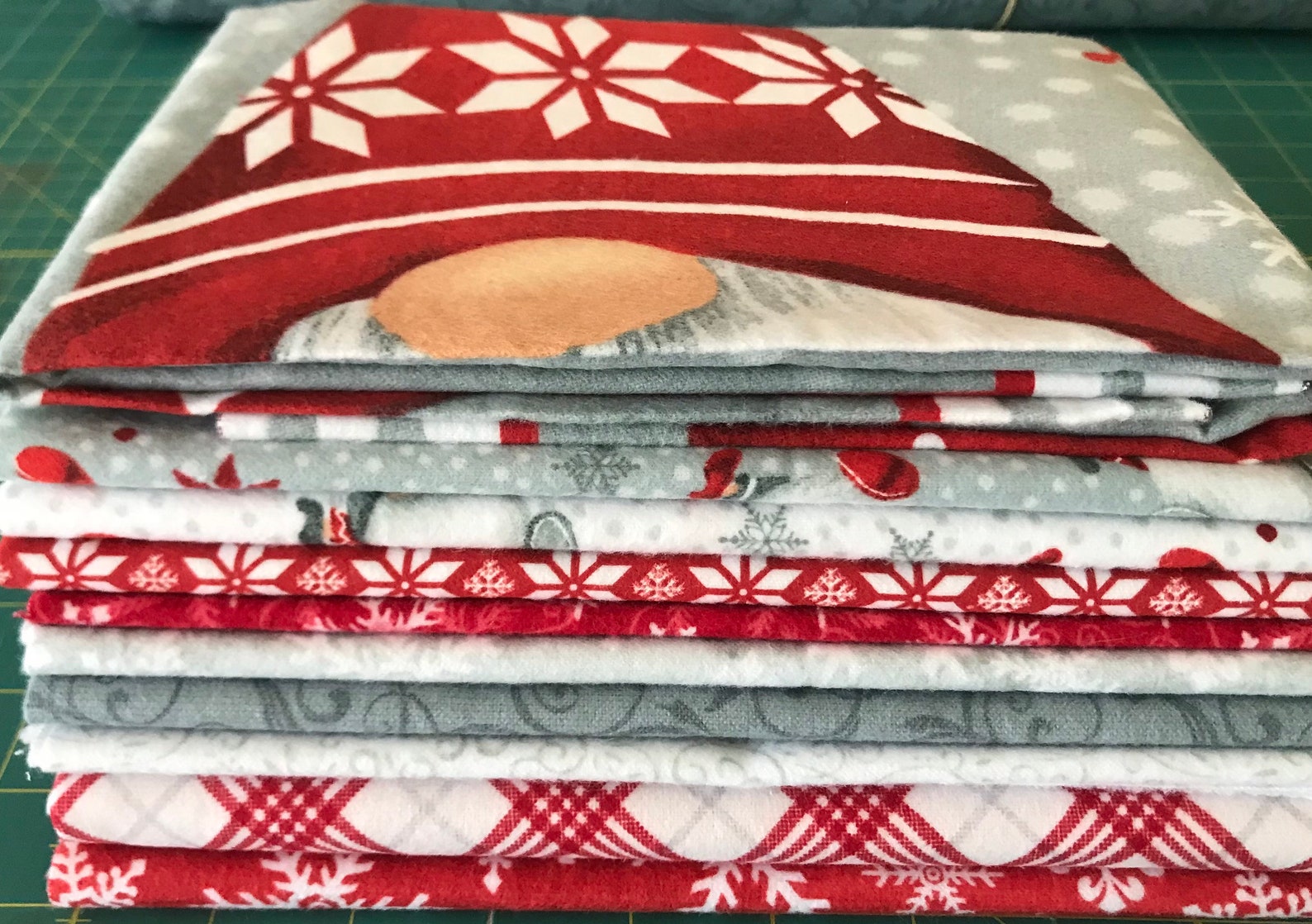 Winter Whimsy Gnomes Flannel Quilt Kit by Shelly Comiskey for - Etsy