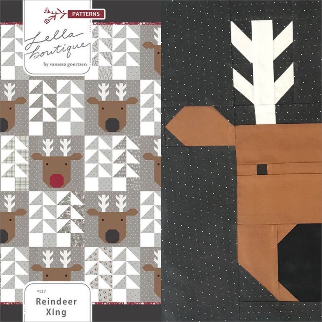Reindeer Xing Quilt Kit 80 1/2” X 80 1/2” - Christmas Eve by Lella ...