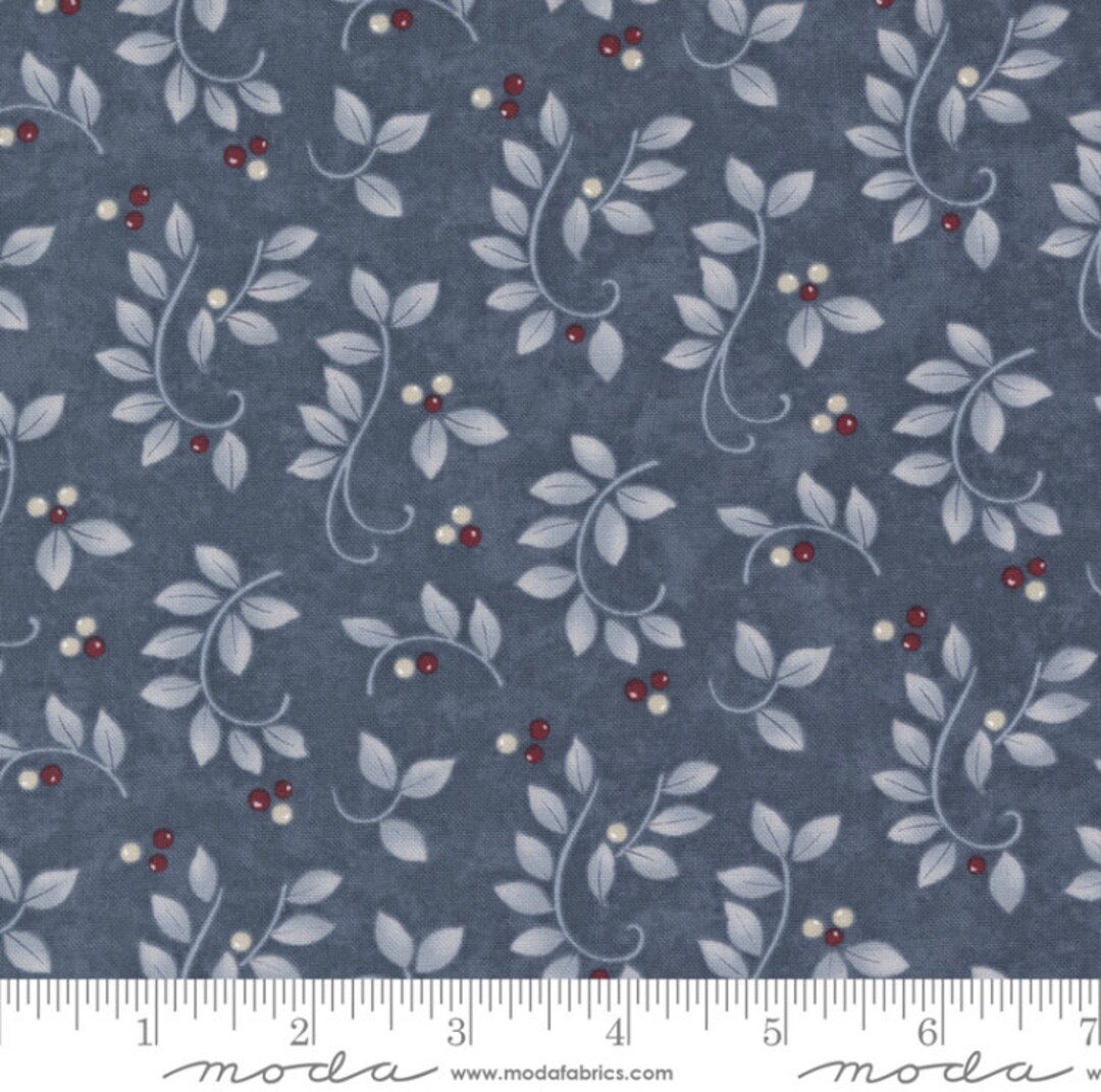 Winter Flurries Blue Floral by Holly Taylor for Moda - Etsy