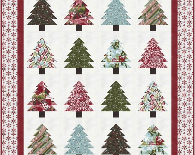 Around the Christmas Tree Quilt Kit by Basicgrey Peppermint Bark ...