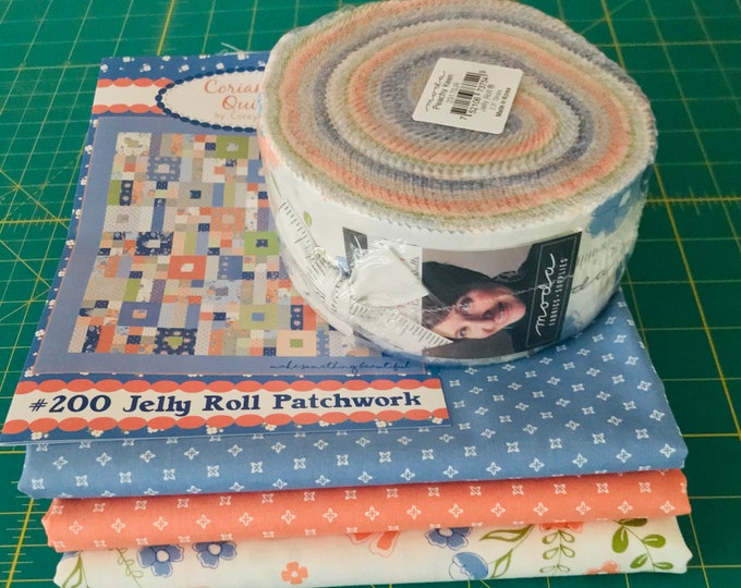 Peachy Keen by Corey Yoder -jelly Roll Patchwork Quilt Kit 66”x 72” (with Additional Border ...