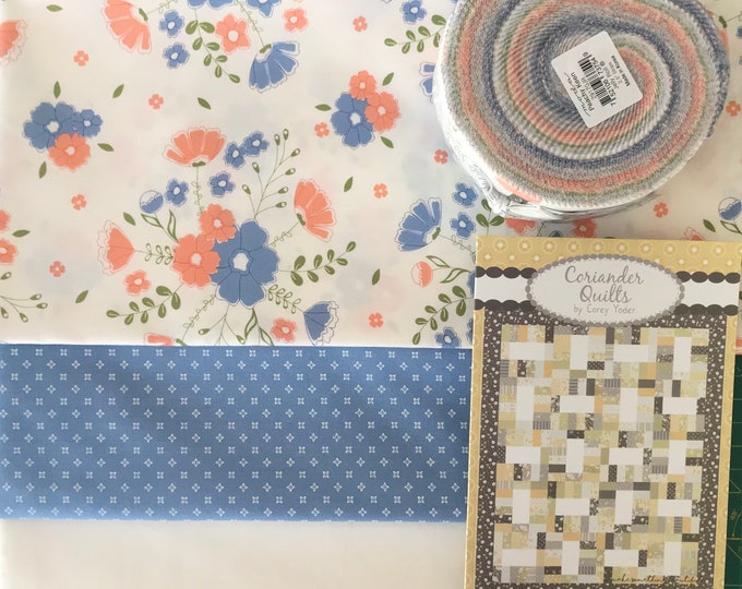 Peachy Keen Quilt Kit by Corey Yoder white Border 56 X 68 Jelly Sticks ...