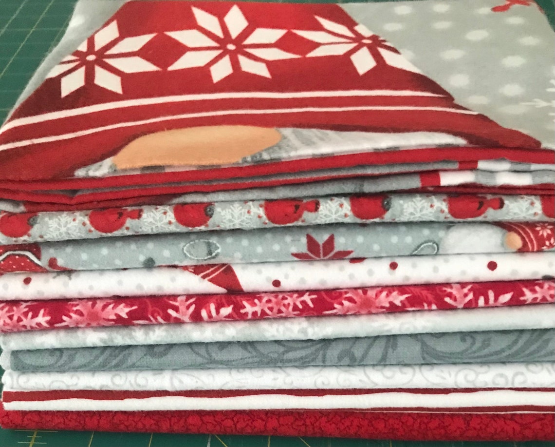 Winter Whimsy Gnomes Flannel Quilt Kit by Shelly Comiskey for - Etsy