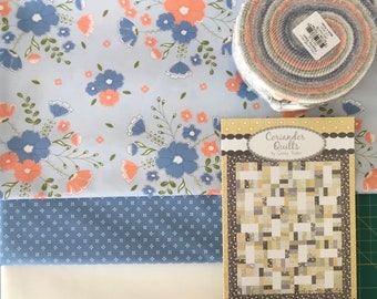 Peachy Keen Quilt Kit by Corey Yoder white Border 56 X 68 Jelly Sticks ...