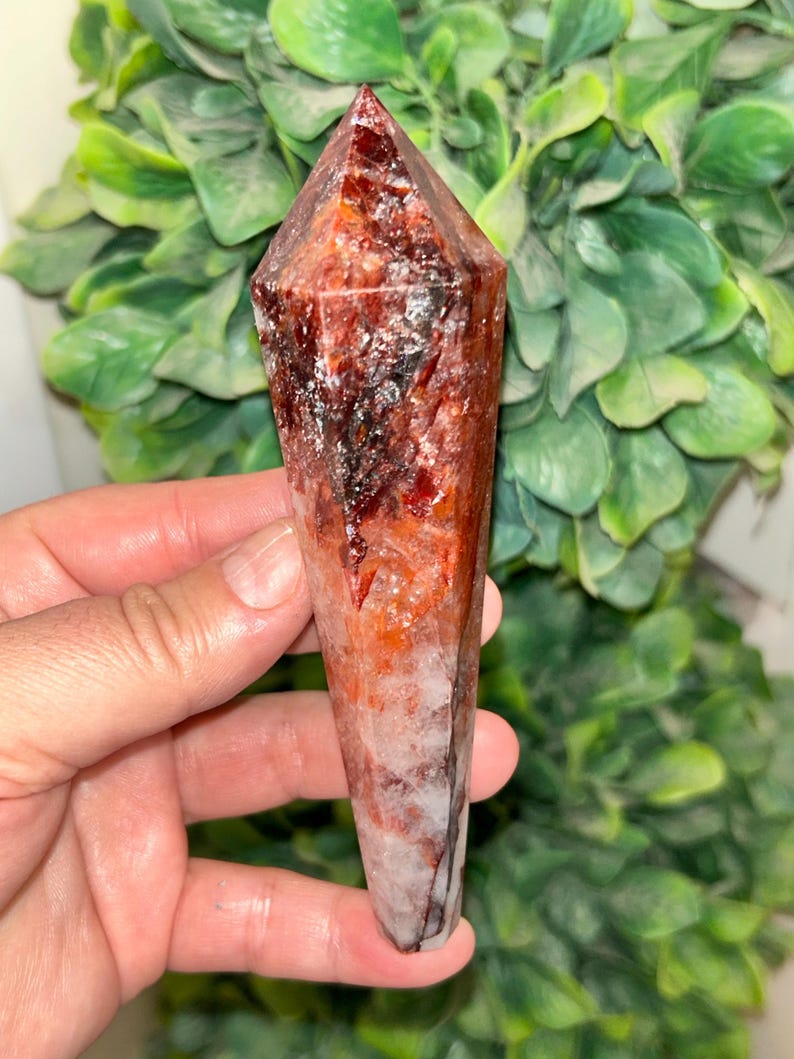 Beautiful Gemmy Fire Quartz Wand | Birthday Gift | Gift for Her | Gift ...