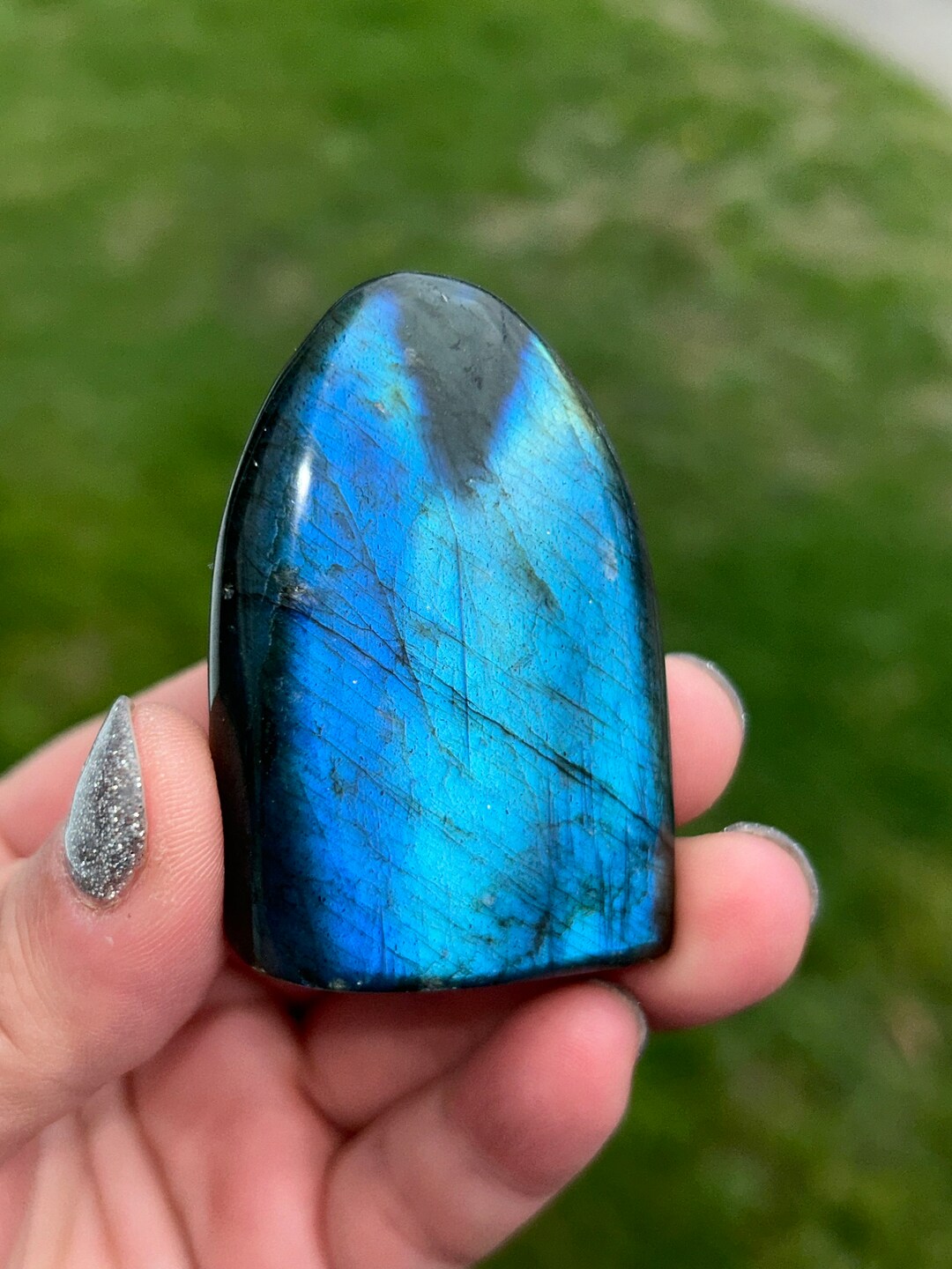 FULL FLASH Blue Labradorite Lab Freeform Happy Birthday Crystals Gift ...