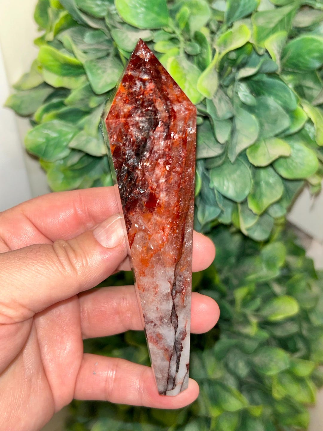 Beautiful Gemmy Fire Quartz Wand | Birthday Gift | Gift for Her | Gift ...