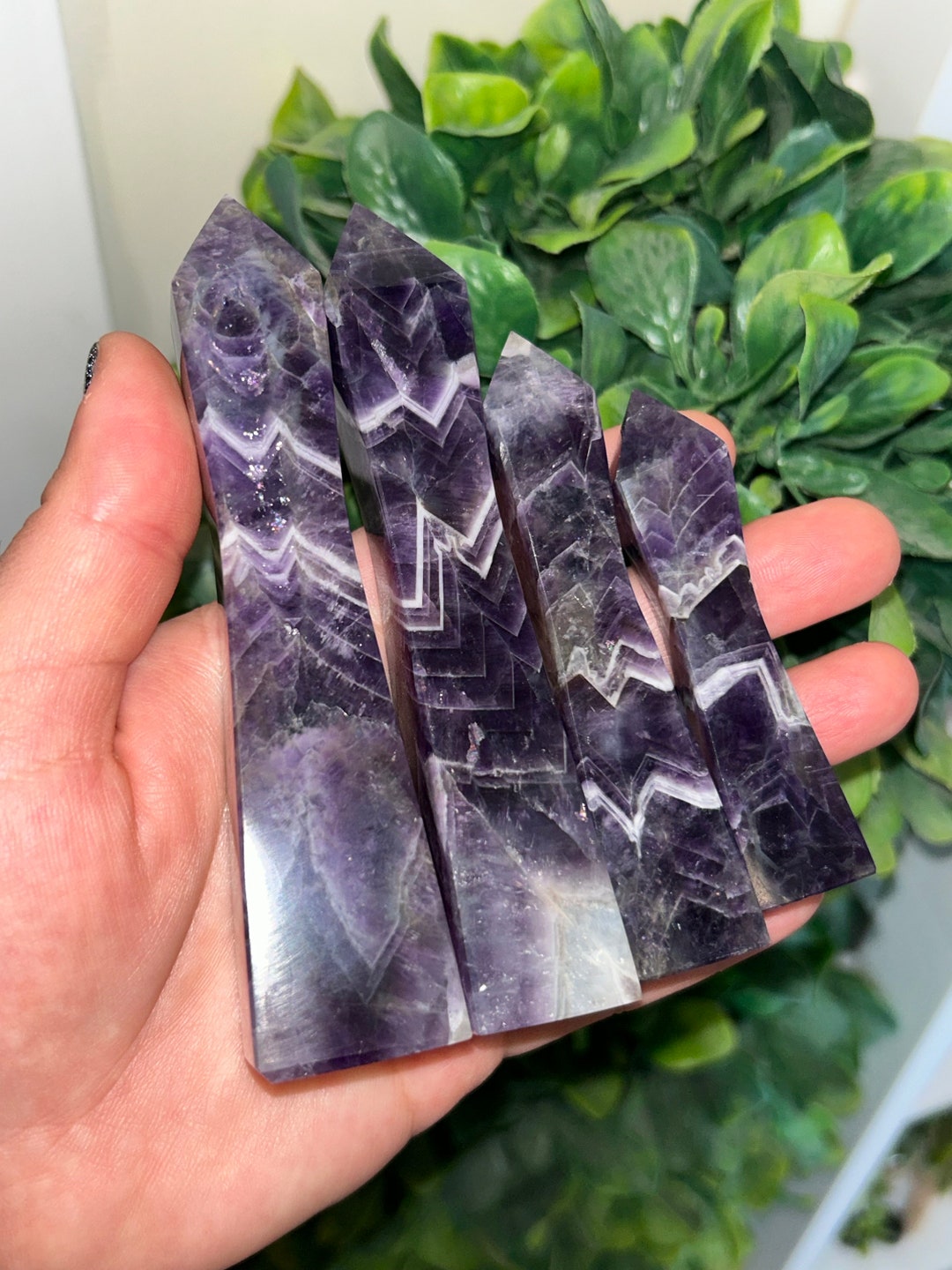 Beautiful Curved Dream Amethyst Tower Chevron Amethyst - Etsy