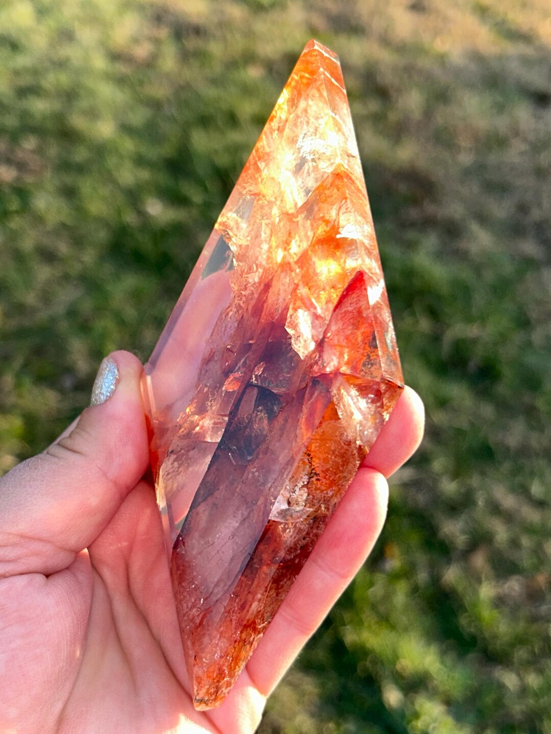 Beautiful Gemmy Fire Quartz Diamond With Rainbows | Birthday Gift ...