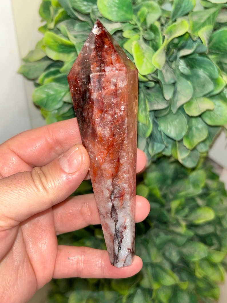 Beautiful Gemmy Fire Quartz Wand | Birthday Gift | Gift for Her | Gift ...