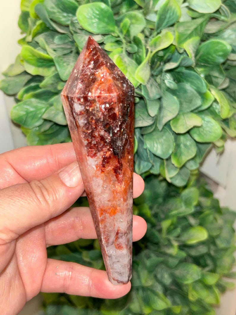 Beautiful Gemmy Fire Quartz Wand | Birthday Gift | Gift for Her | Gift ...