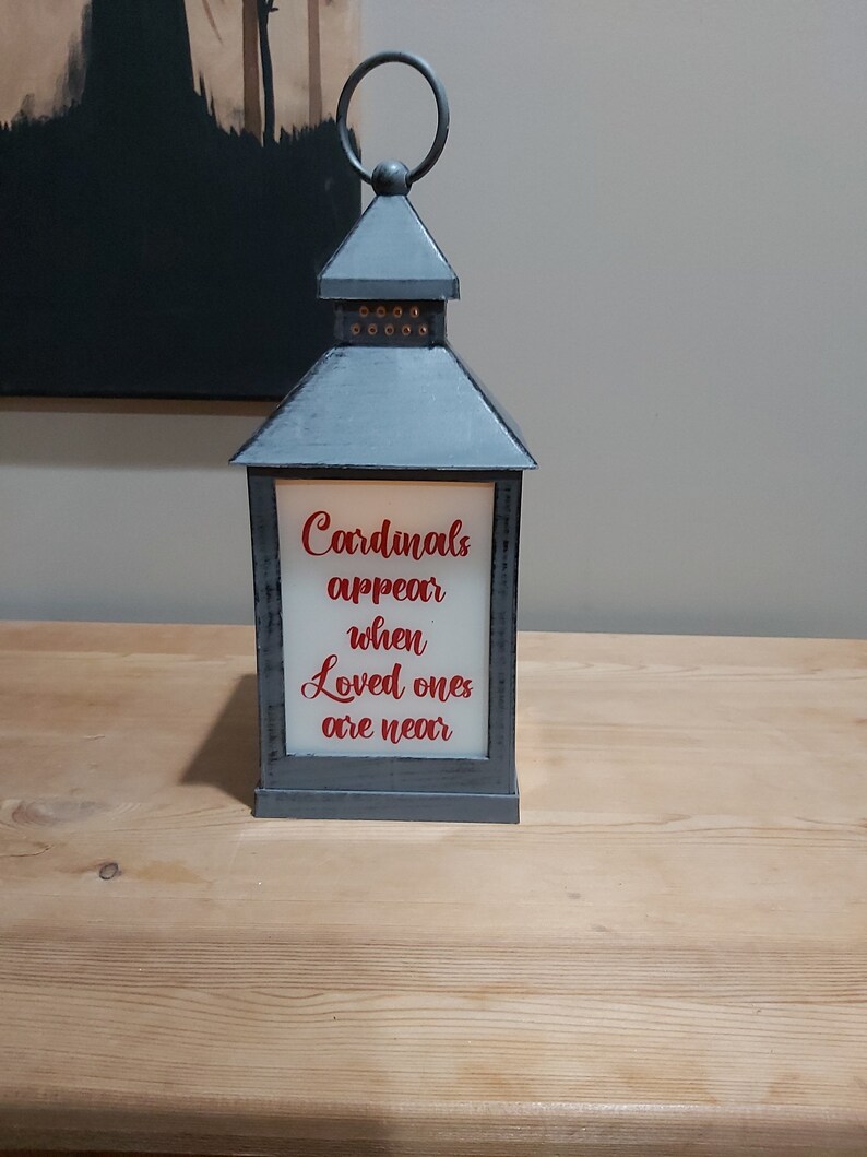 Cardinal Memorial Lantern In Memory of Commemorative | Etsy Cardinal Memorial Lantern In Memory of Commemorative | Etsy
