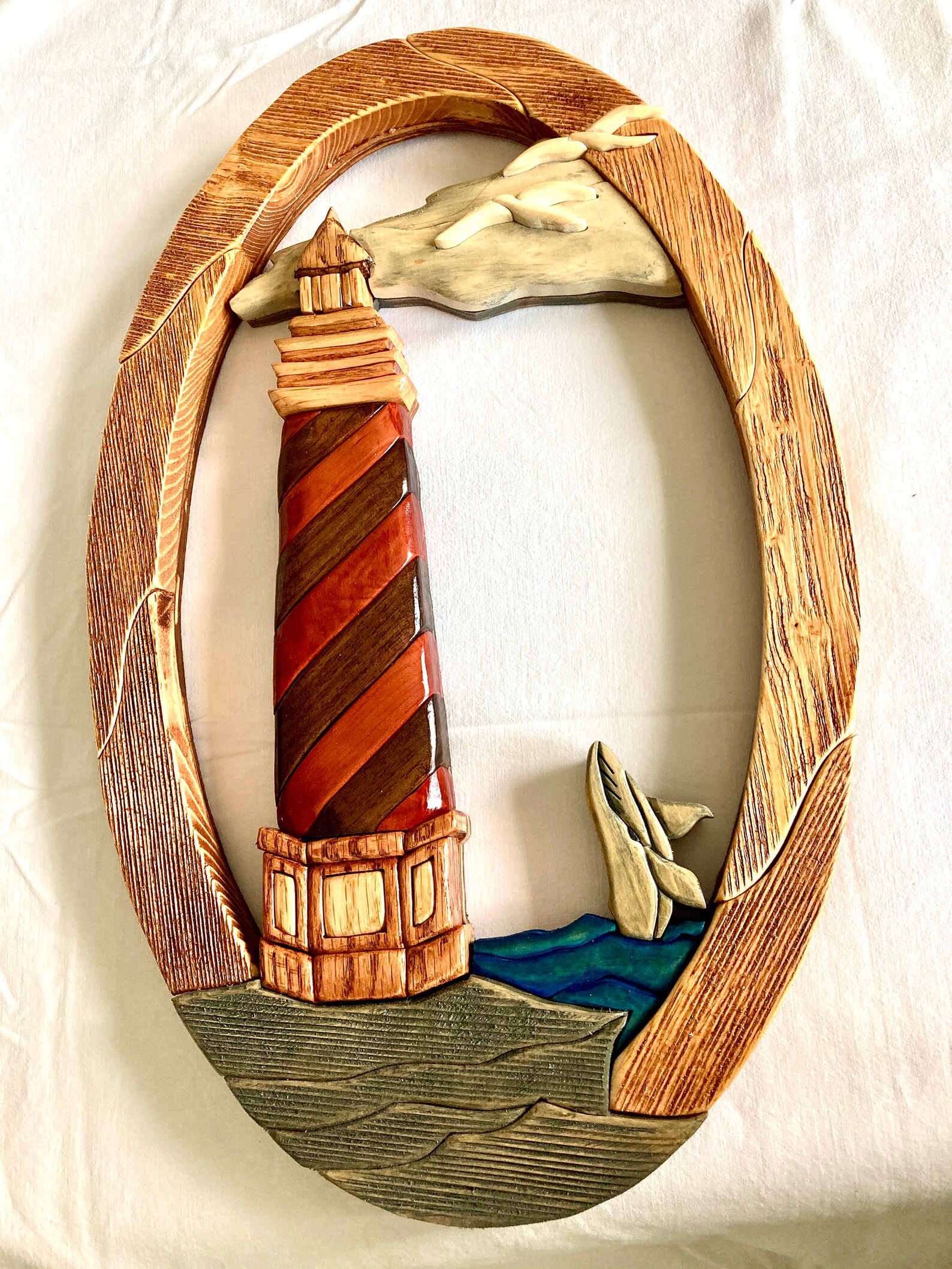 Lighthouse, Intarsia Woodworking, - Etsy