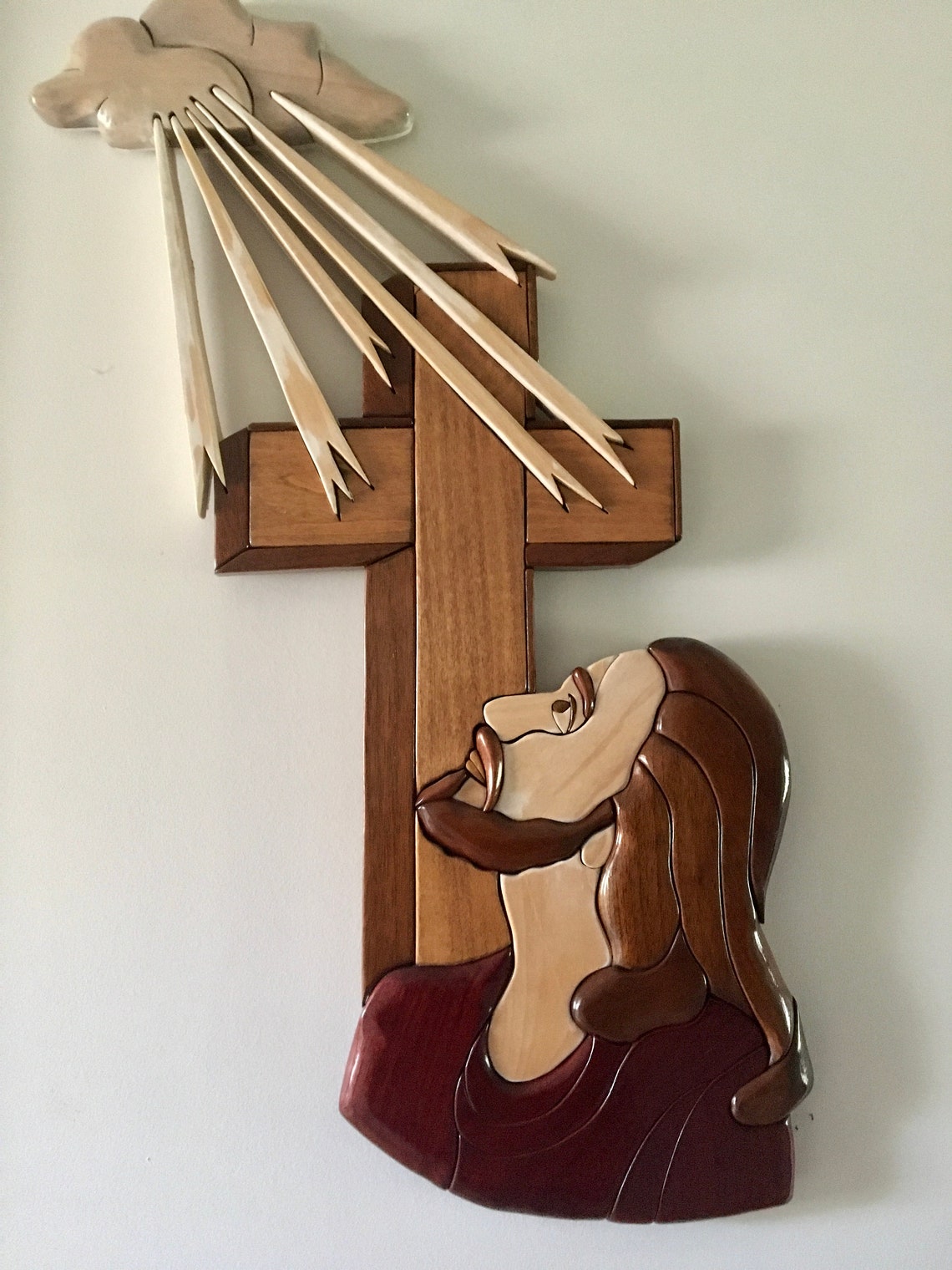 Jesus, Intarsia, Woodworking, Art, Picture of Jesus, Jesus Christ, Wall ...