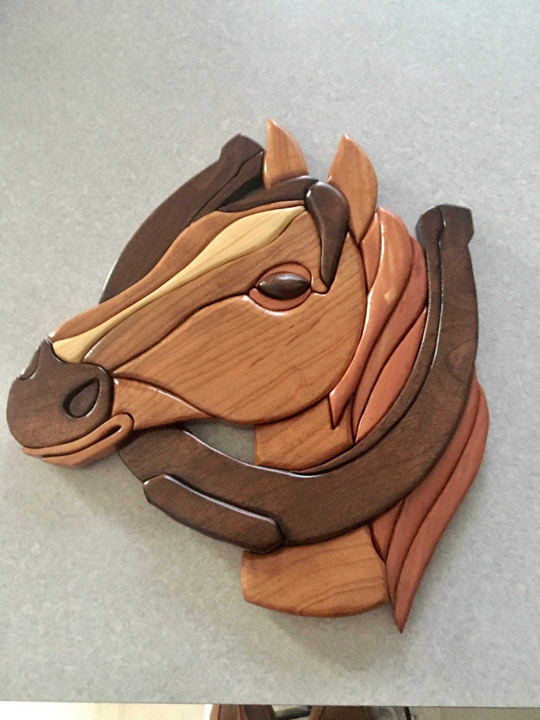 Horse, Lucky Horsehead, Intarsia, Woodworking, Art, Woodart, Horsehead ...