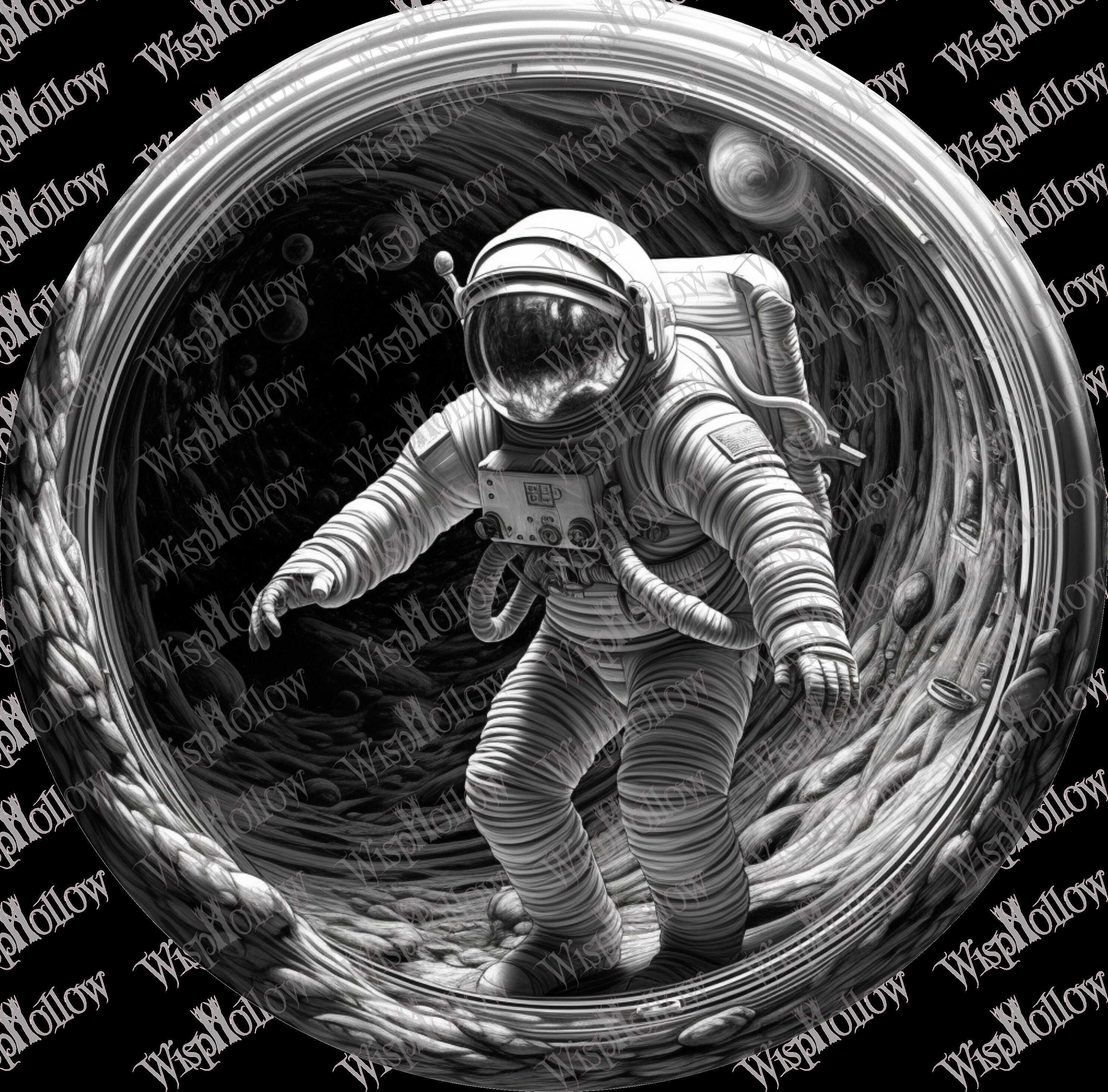 Outer Space Astronaut Laser Engraving Design Glowforge Laser Engraving ...