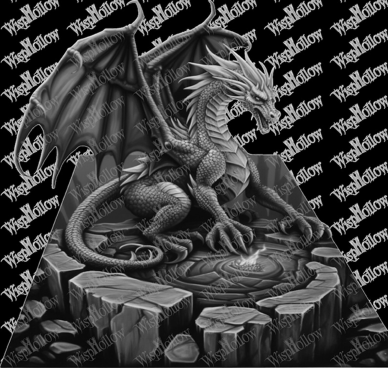 Dragon Fantasy Dragon Laser Engraving Design Glowforge Laser Engraving ...