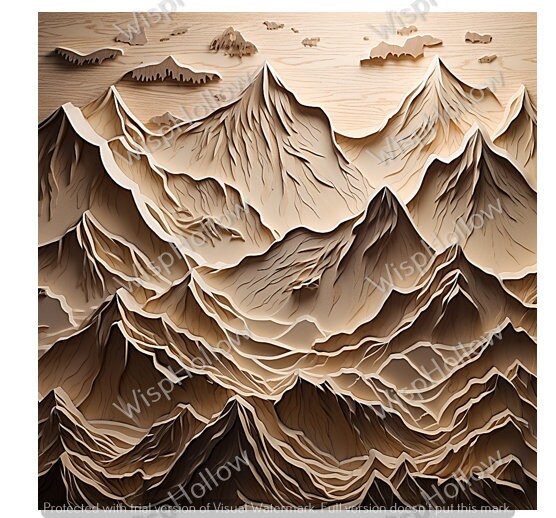 Mountain Scene | Laser Engraving File | Digital File | 3D Illusion ...