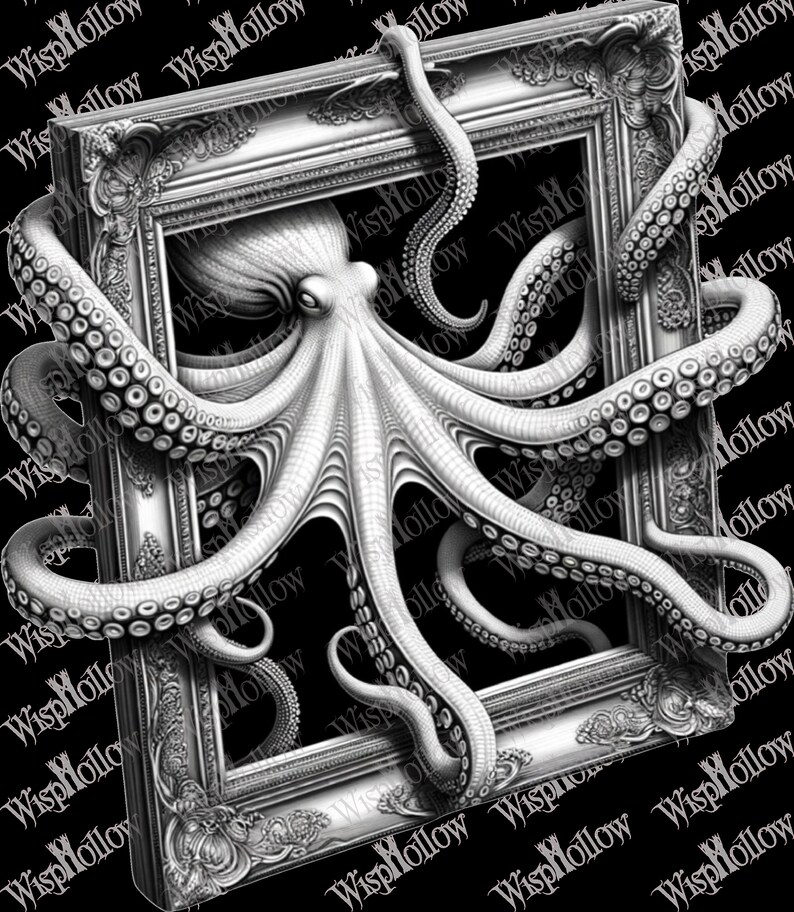 3D Octopus Octopus Laser Engraving Design Glowforge Laser Engraving ...