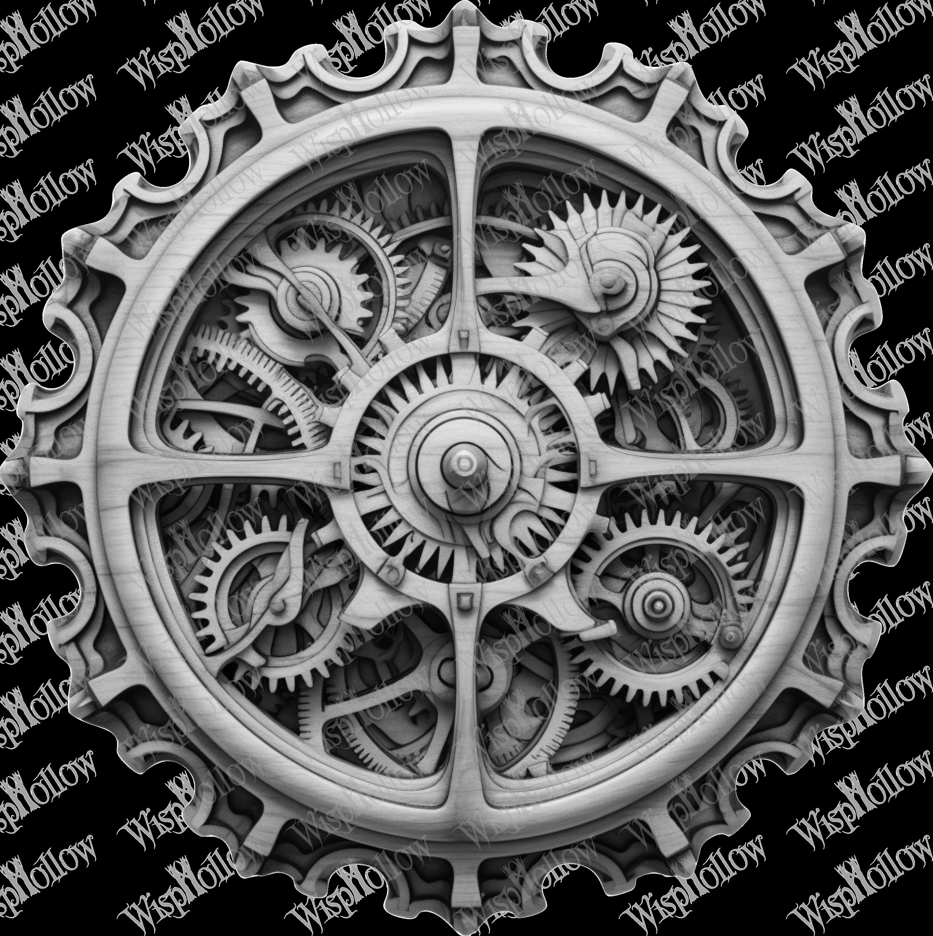Steampunk Gears Gears Laser Engraving Design Glowforge Laser Engraving ...