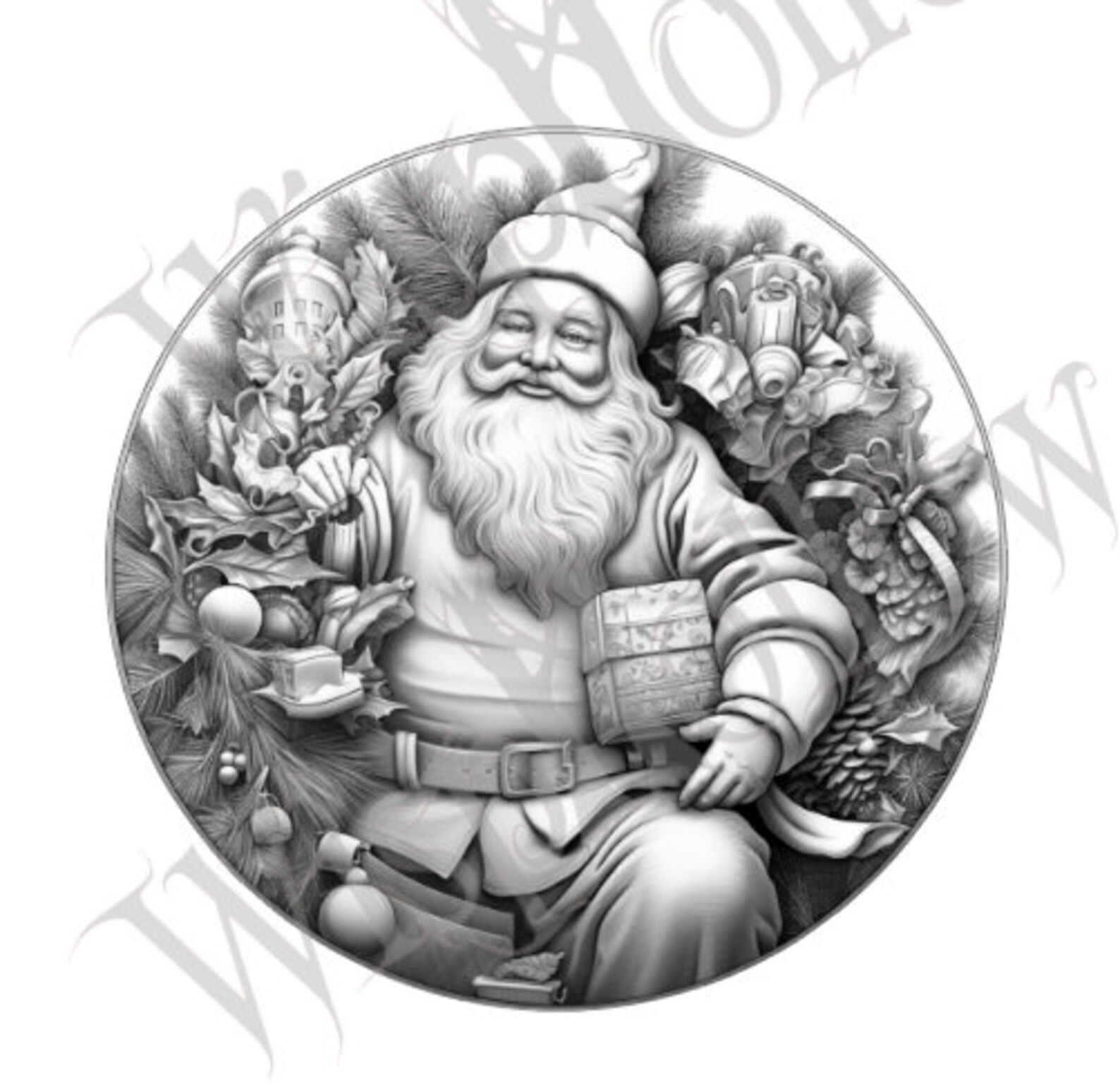 Santa Claus | Christmas | Laser Engraving Design | Glowforge | Laser ...
