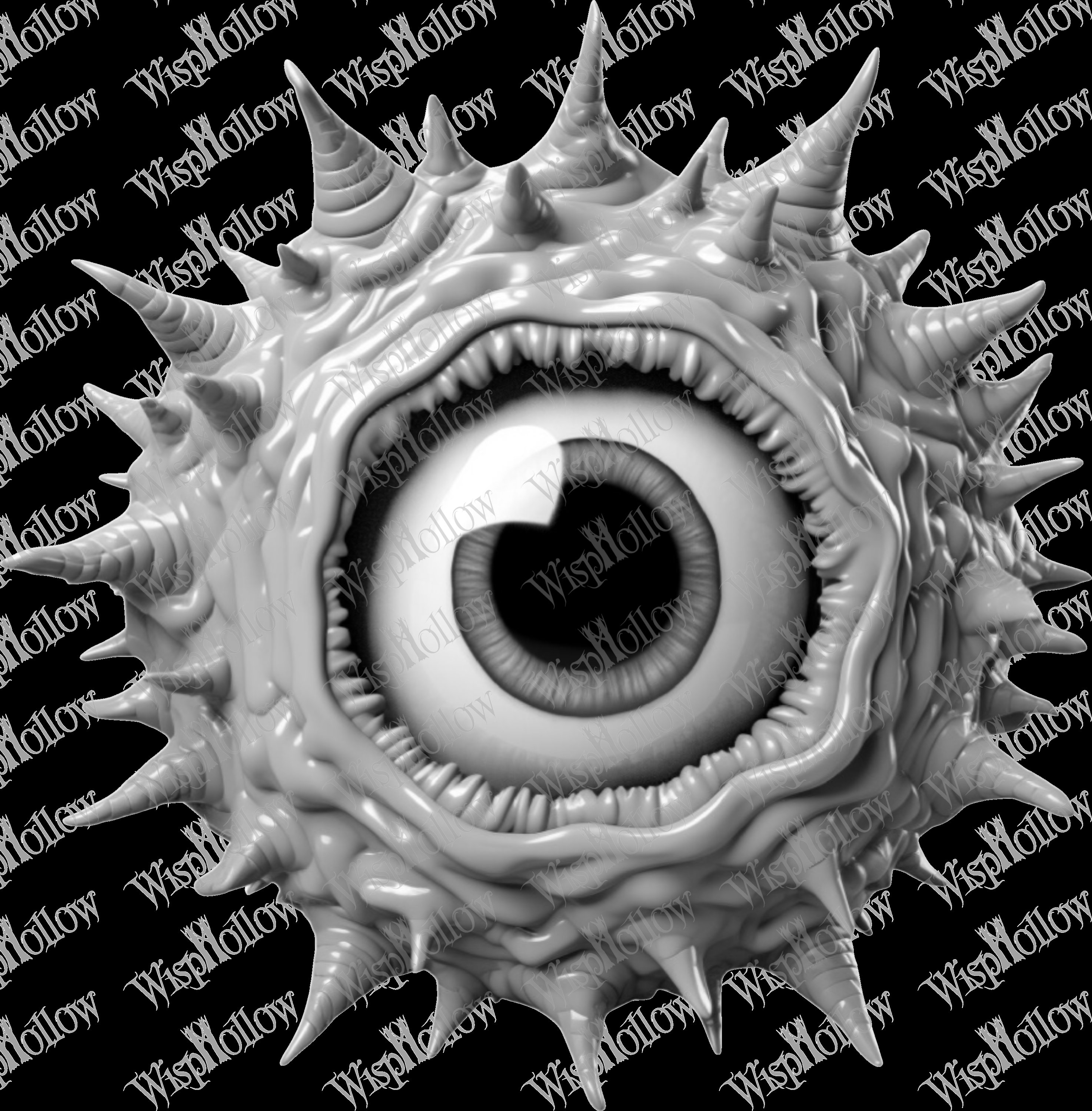 Creature Goofy Eyeballs Laser Engraving Design Glowforge Laser ...