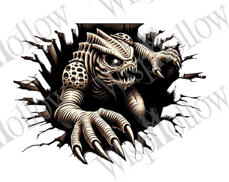 Monster Scary Monster Laser Engraving Design Glowforge Laser Engraving ...