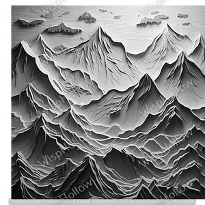 Mountain Scene | Laser Engraving File | Digital File | 3D Illusion ...