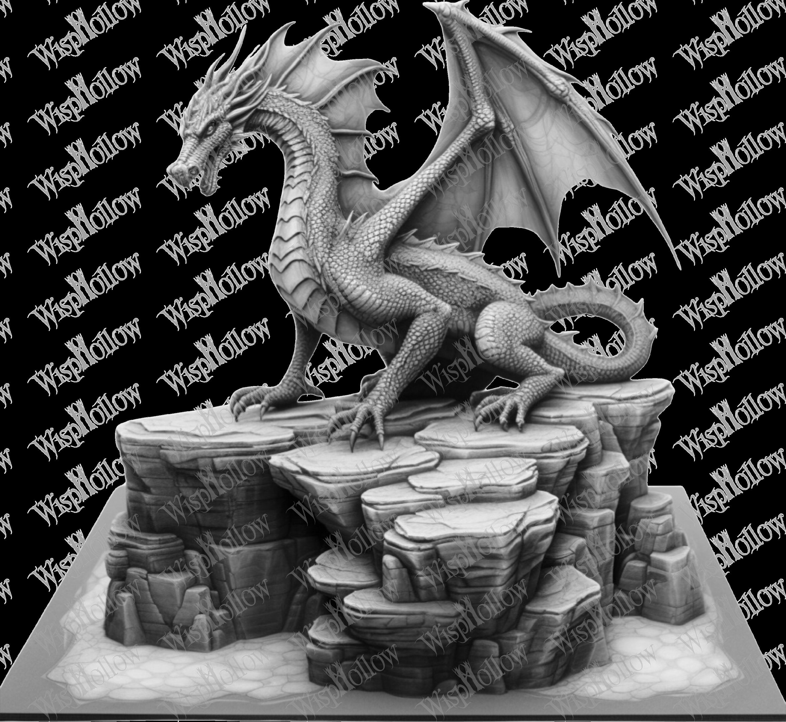 Dragon Fantasy Dragon Laser Engraving Design Glowforge Laser Engraving ...