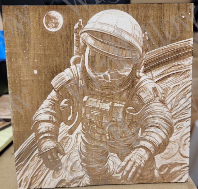 Outer Space Astronaut Laser Engraving Design Glowforge Laser Engraving ...