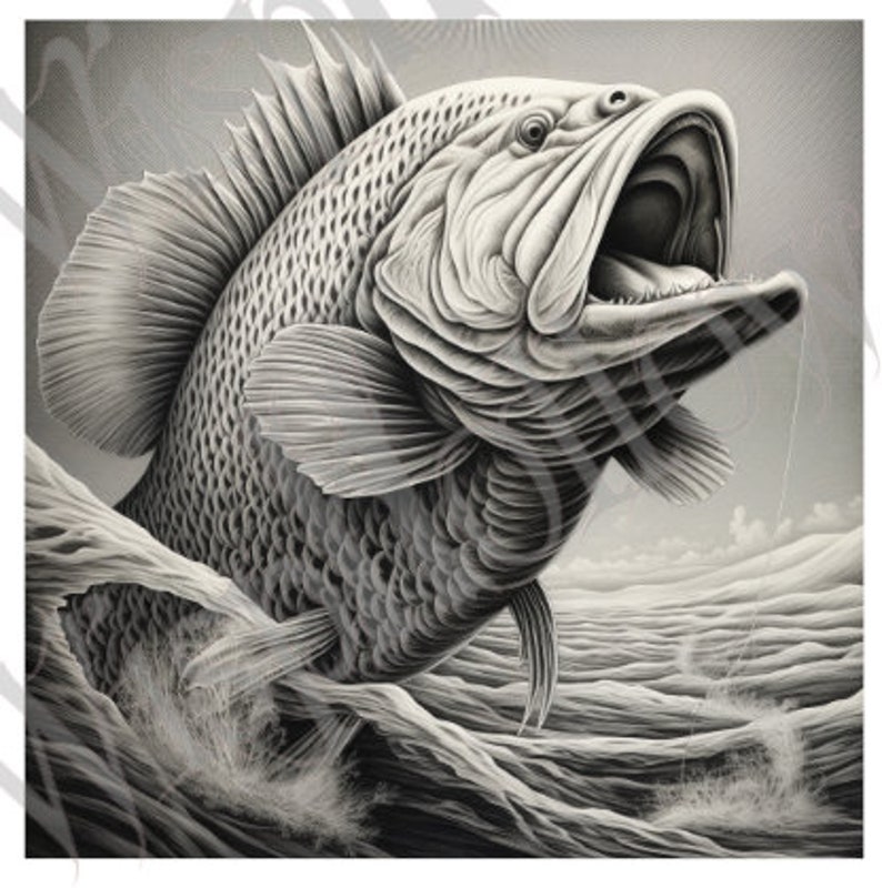 Fishing Fish Laser Engraving Design Glowforge Laser Engraving File ...