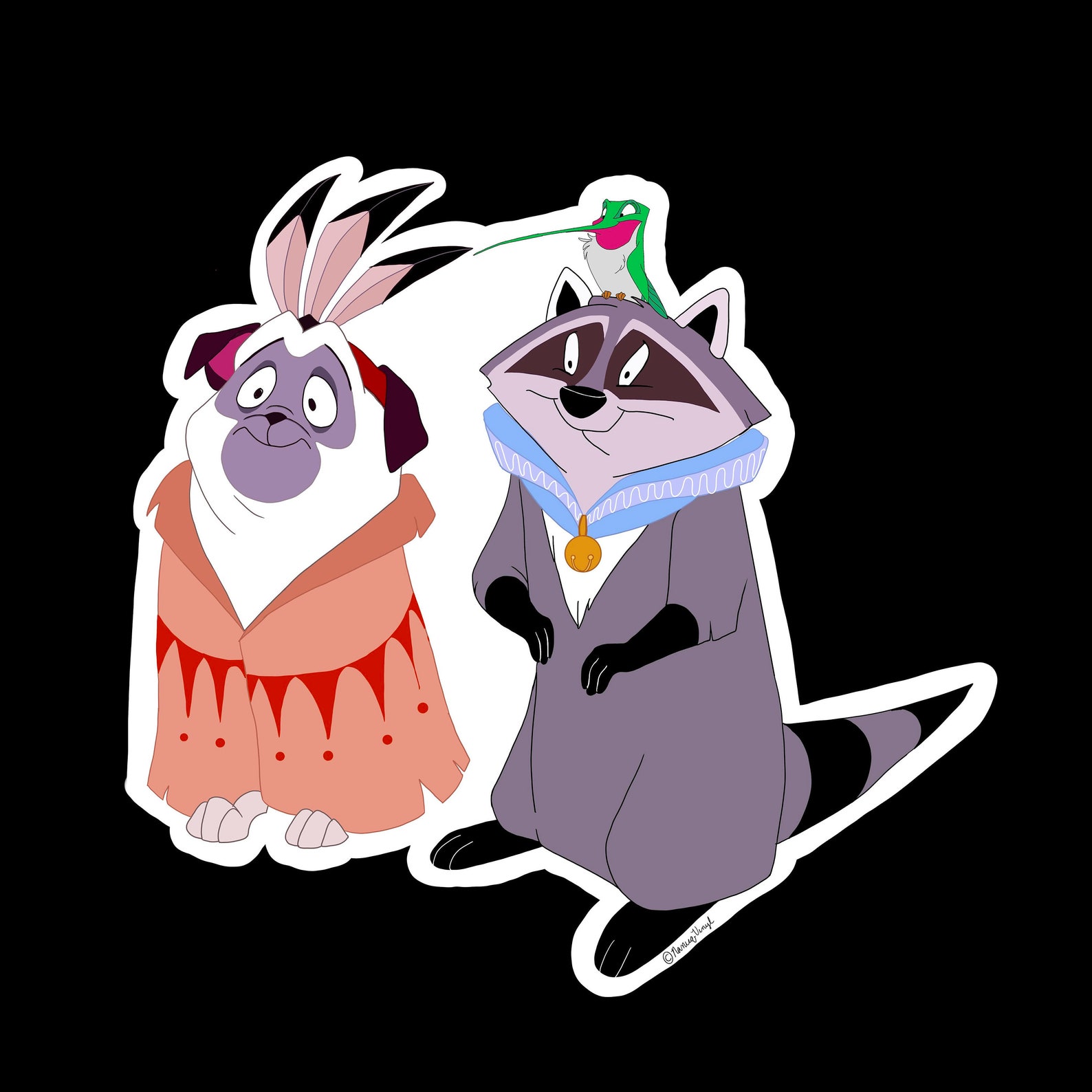 Meeko Flit and Percy Sticker | Etsy