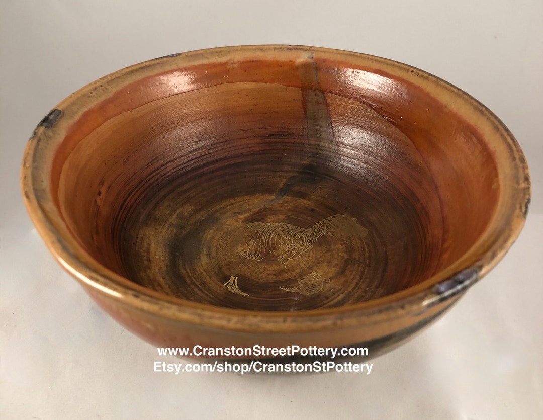 Ceramic Bowl Dinosaur Pottery Dinosaur Lover Gift Six Inch - Etsy