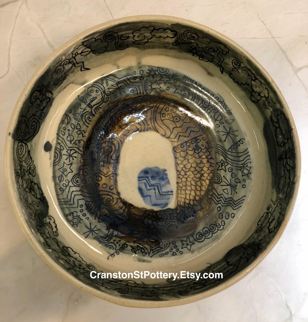 Creation Doodle Art, Universe History Ceramic Bowl, Space Doodle ...