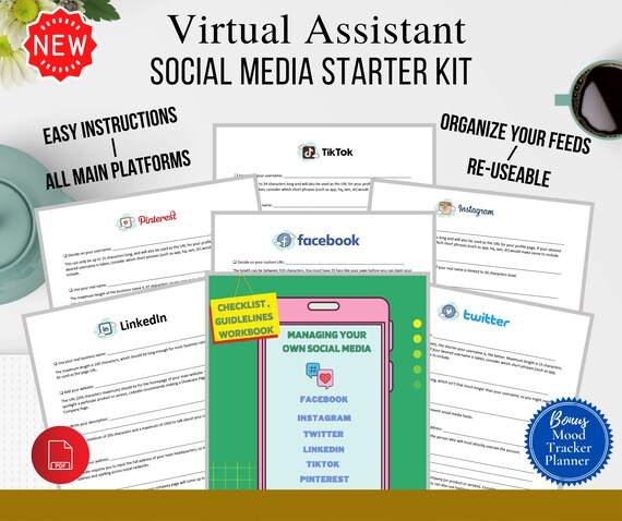 Social Media Account Form PDF Fillable 15 Pages Social - Etsy