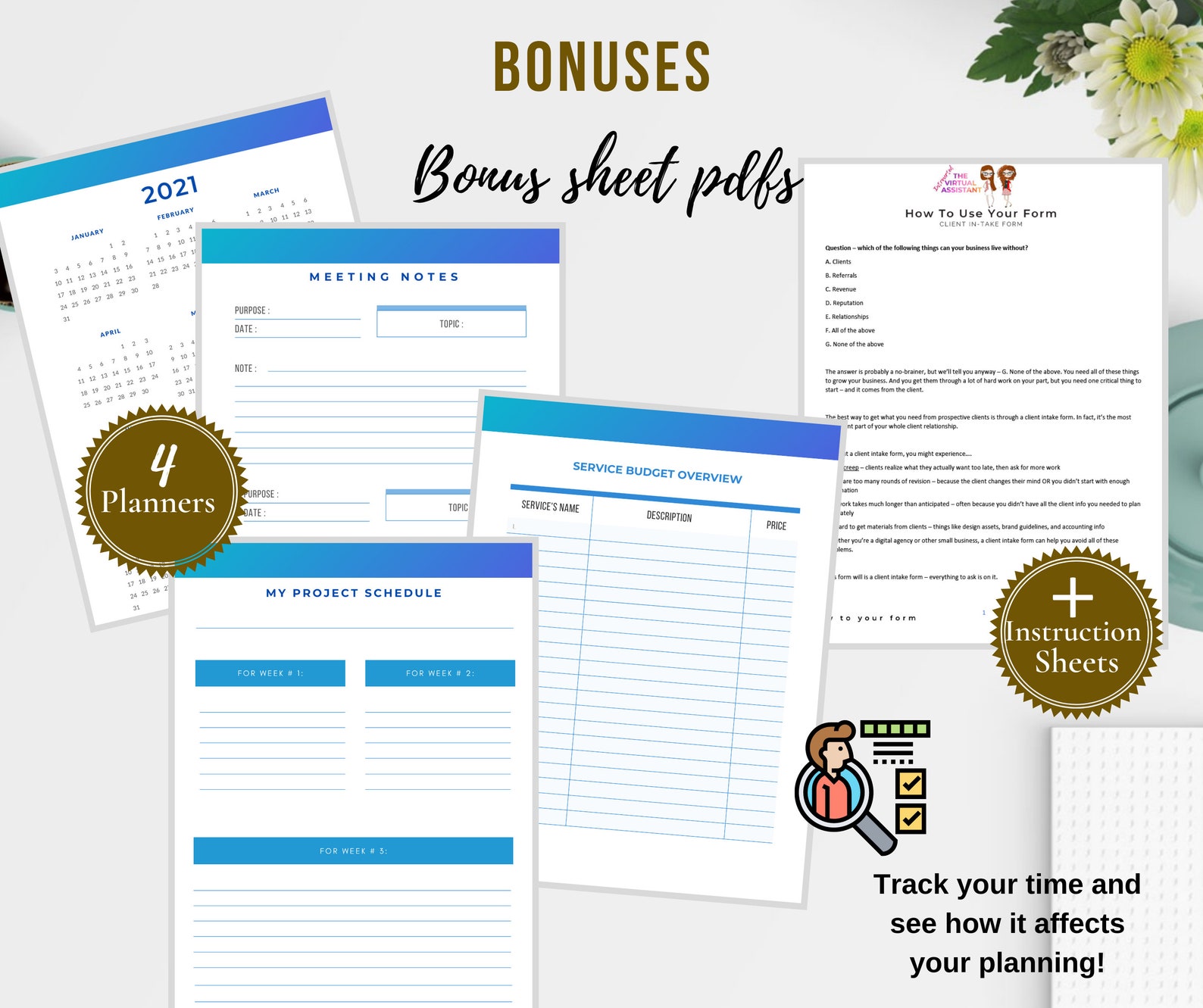 Client On-boarding Form | Blue | Printable | New Client Form | Client ...