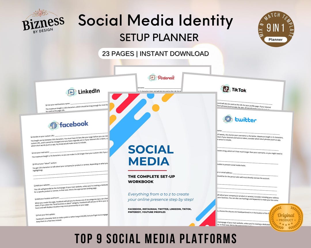 Social Media Account Form | PDF Fillable | 15 Pages | Social Media ...