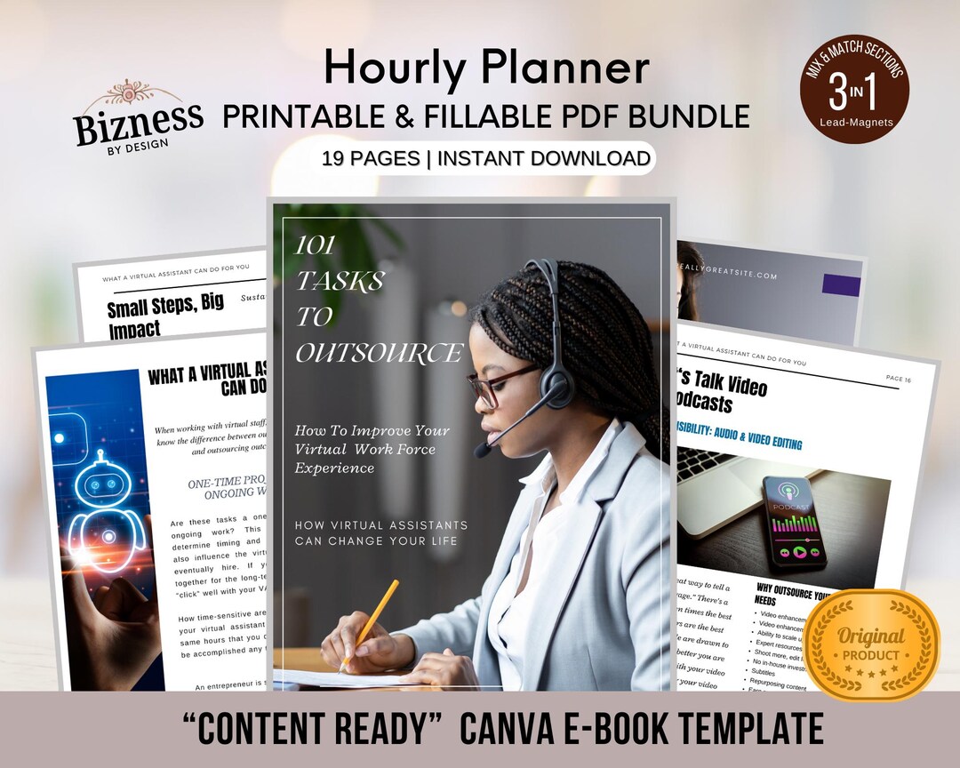 Virtual Assistant, Editable Lead Magnet Canva Template, Editable Canva ...