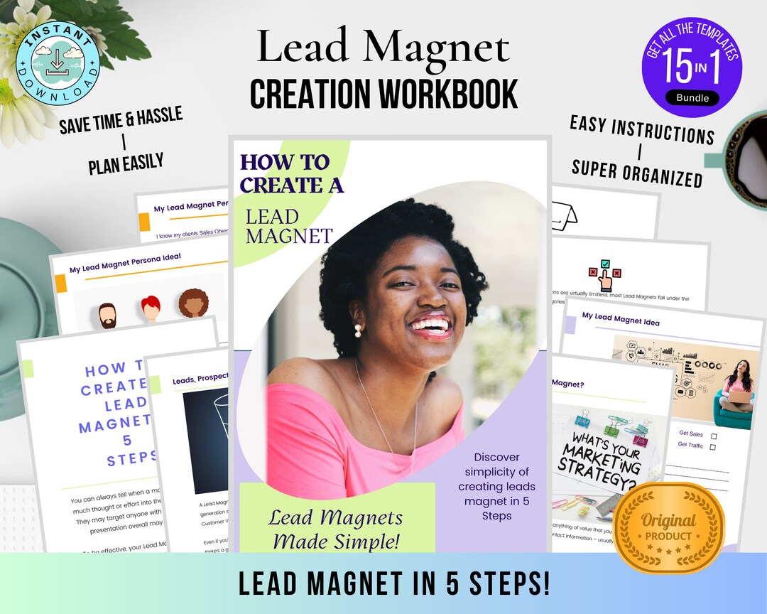 Workbook Template Printable, Lead Magnet Workbook Template, Challenge ...