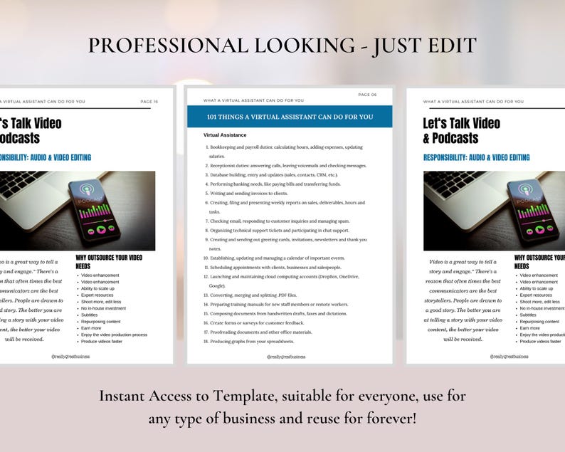 Virtual Assistant, Editable Lead Magnet Canva Template, Editable Canva ...