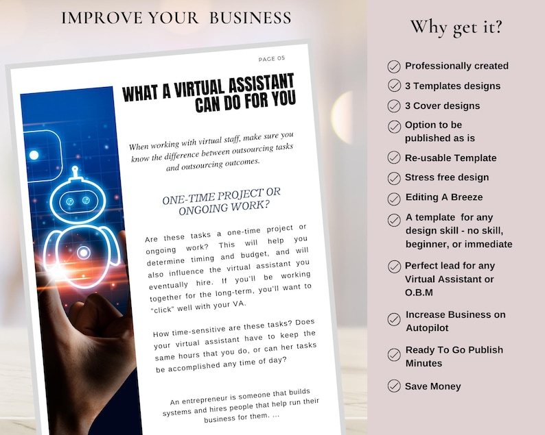 Virtual Assistant, Editable Lead Magnet Canva Template, Editable Canva ...