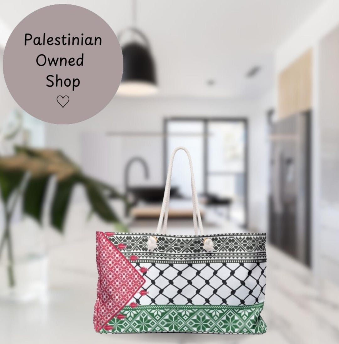 Palestine Flag Tatreez Print Bag. Free Palestine Purse. Palestinian ...