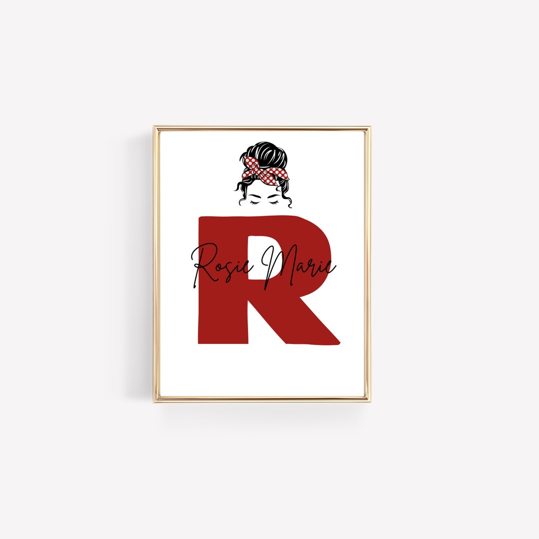 Custom Little Feminist Nursery Letter Initial & Name Print Digital File ...