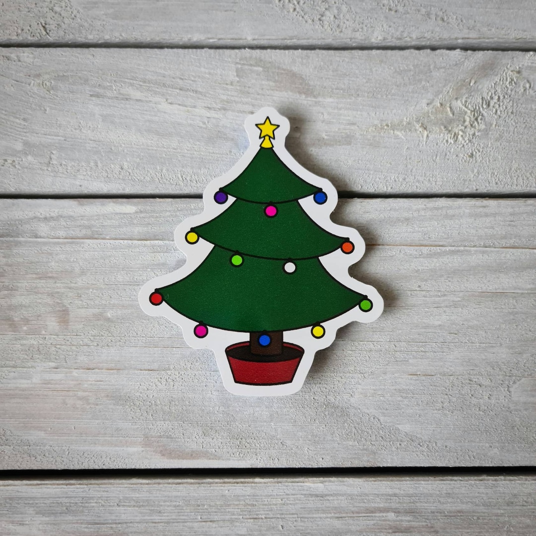 Christmas Tree Sticker - Etsy