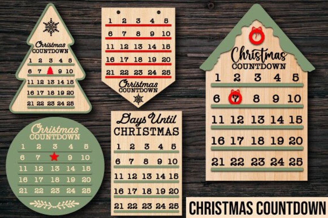 Christmas Countdown Laser Cut Bundle - Etsy