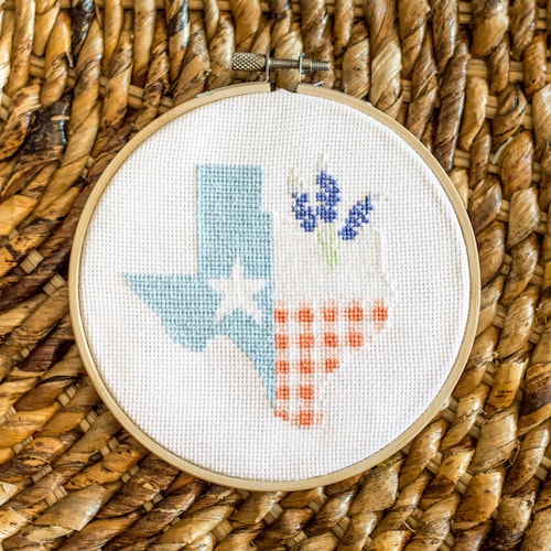 PDF Texas Bluebonnet by Needle Treasures Nook Cross Stitch - Etsy