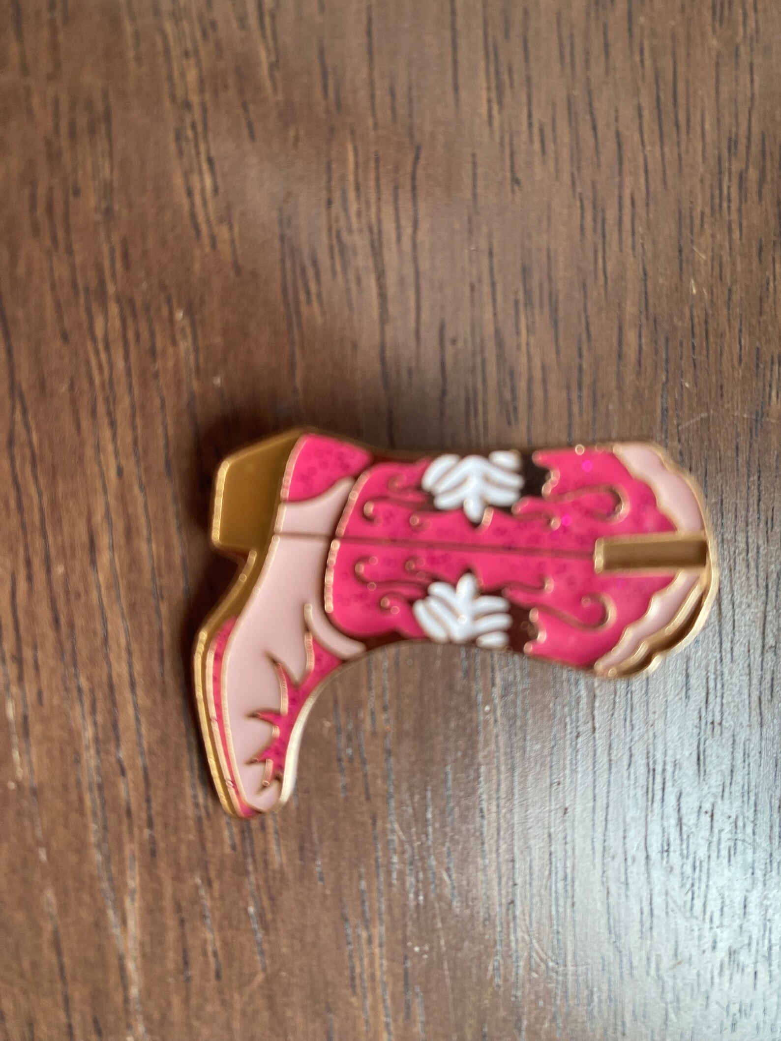 Pink Cowboy Boot Enamel Pin - Etsy