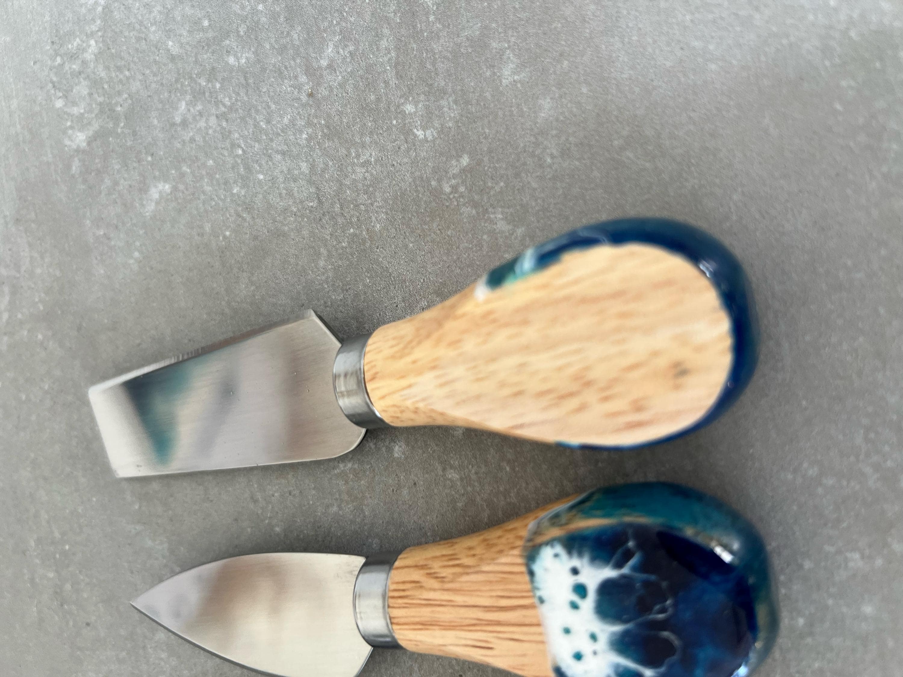 Ocean Resin Cheese Knives, Ocean Theme Cheese Knife Set, Ocean Resin ...